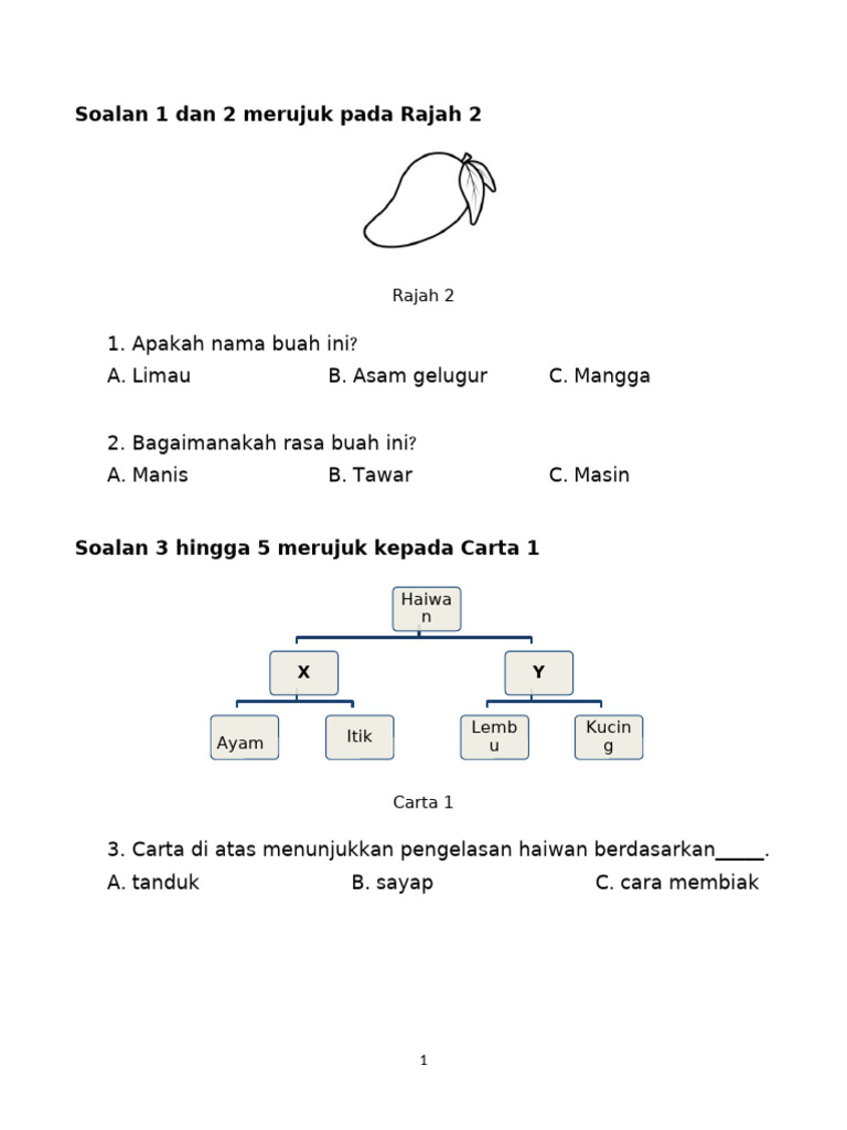 Soalan Exam Sains | PDF