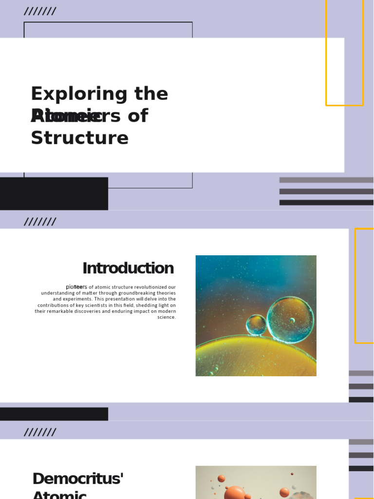 Pioneers of Atomic Structure Explained | PDF | Atoms | Physics