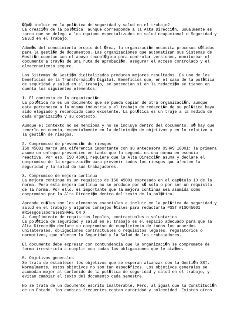 Politica Seguridad y Trabajo Jsjsjs | PDF