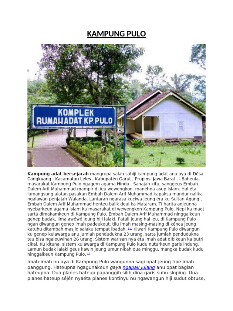 Kampung Pulo | PDF
