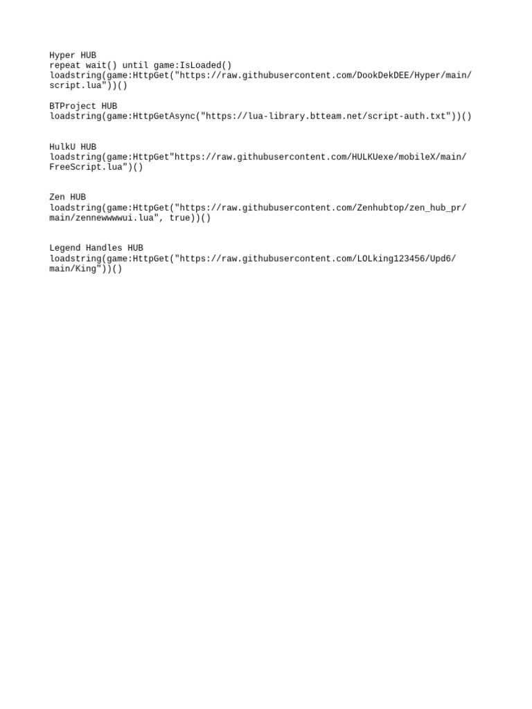 Roblox Script Hub Loader Guide | PDF