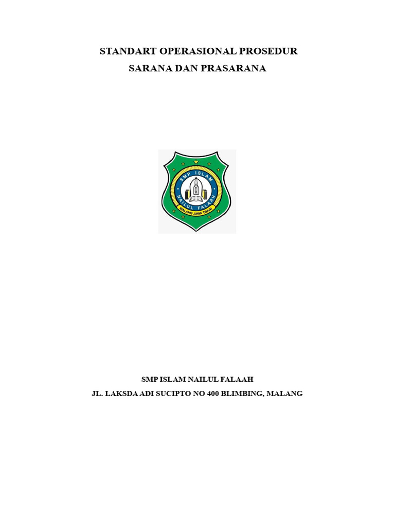 SOP Pengelolaan Sarpras | PDF