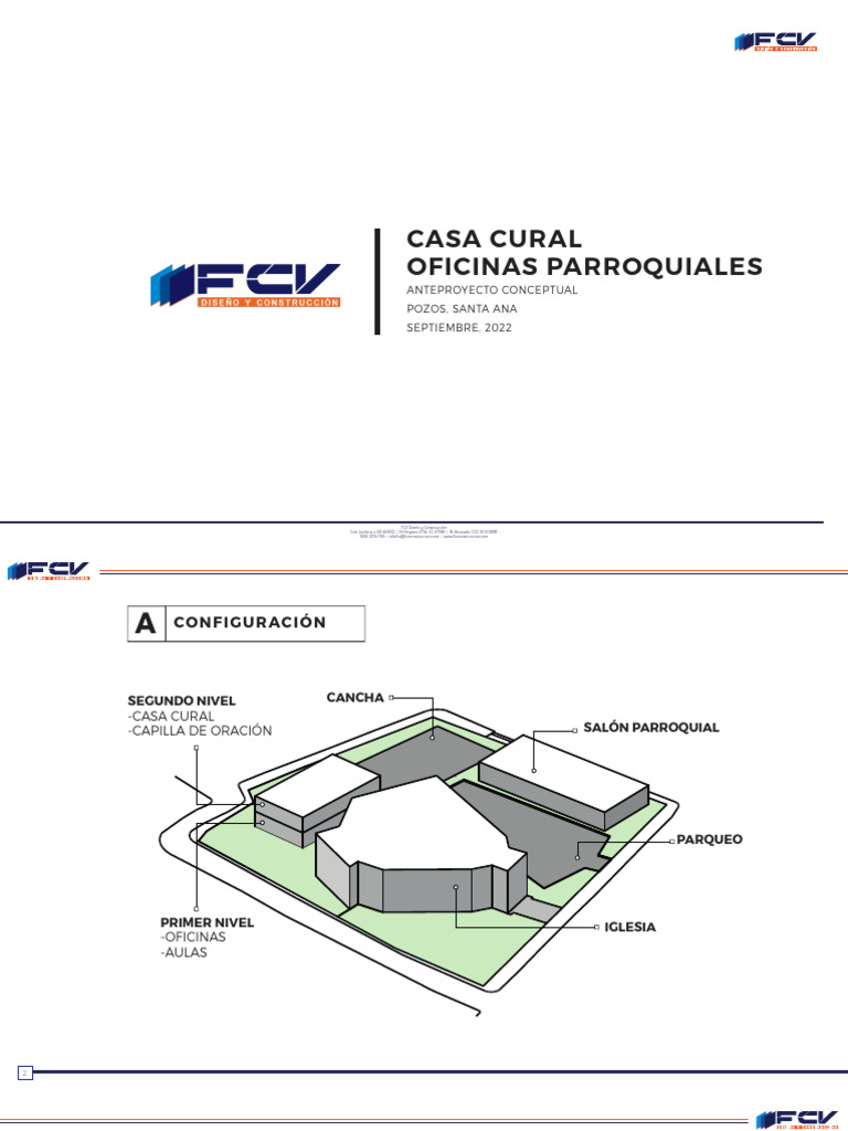 Anteproyecto Casa Cural y Oficinas | PDF