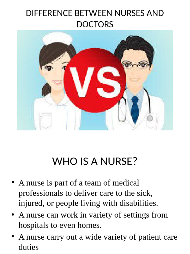 Difference Between Nurses and Doctors - 125029 | PDF