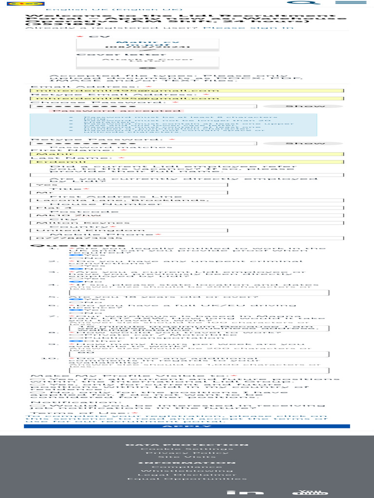 Welcome To The Lidl Recruitment Portal - Apply Now As Warehouse ...