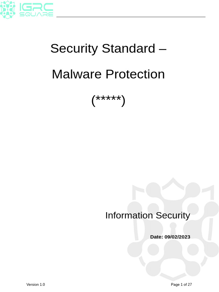 Baseline Security Standard Malware Protection | PDF | Security ...