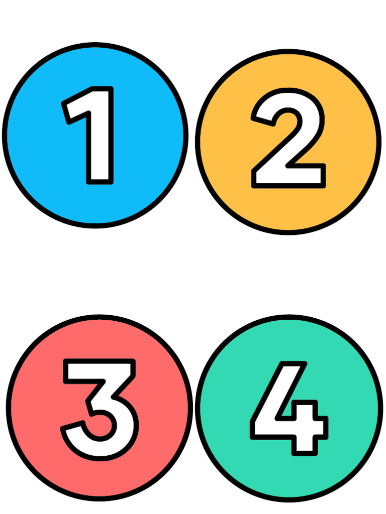 Colorful Numbers To 100 Flashcards | PDF