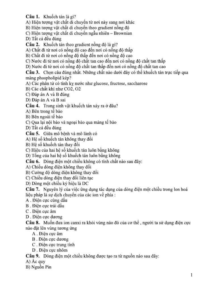 Bài Tập, Thực Hành C1-C12 | PDF