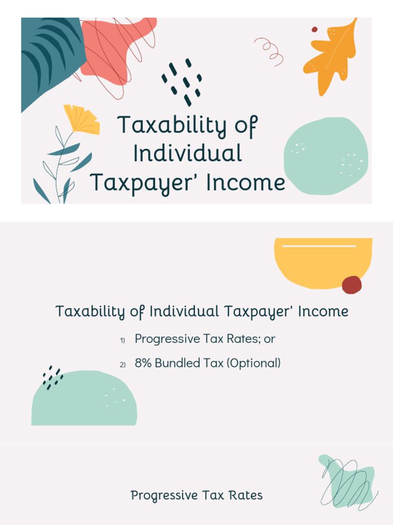 02 Taxability of Individual Income Taxpayers Income | PDF | Taxes | Income