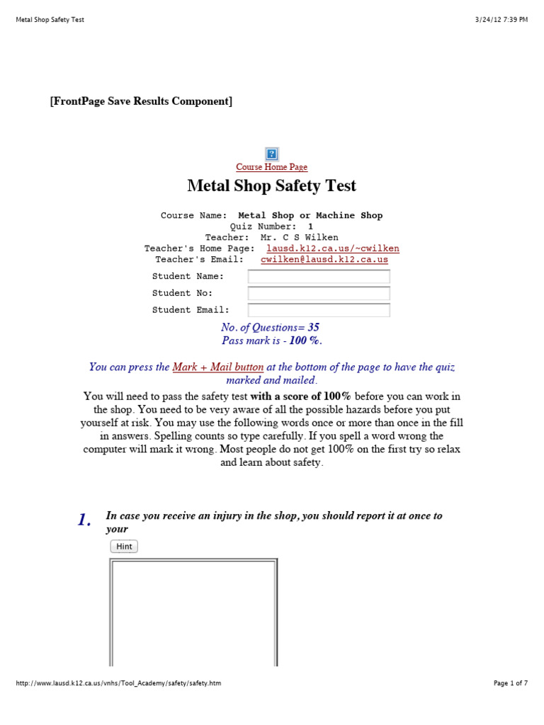 Safety Test4 | PDF | Materials | Industrial Processes