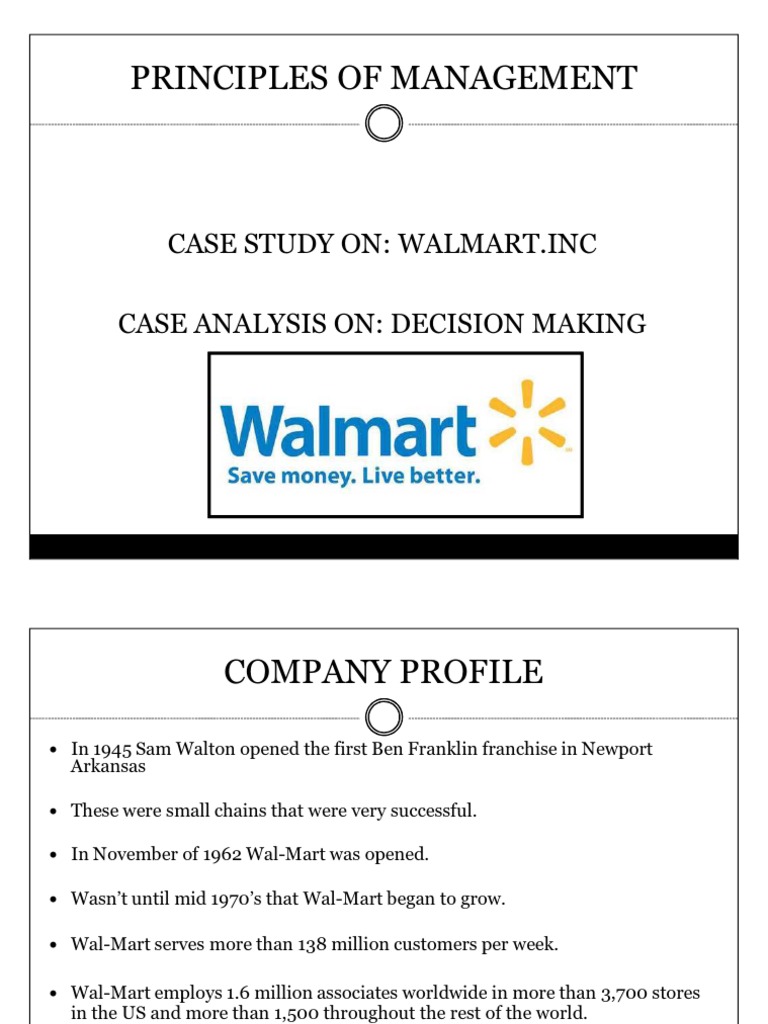 POM - WalMart Case Study | PDF
