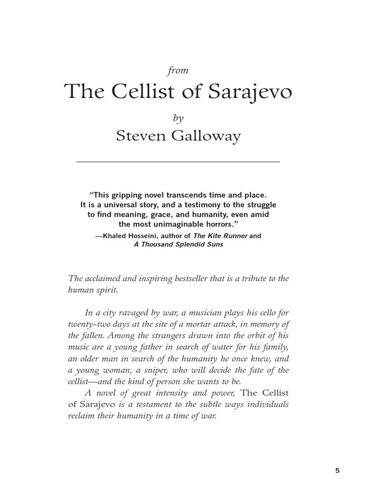Cellist Sarajevo Excerpt | PDF | Stairs