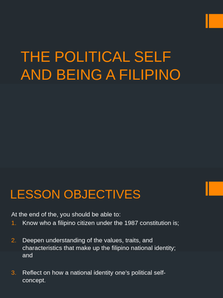 The Political Self and Being A Filipino | PDF | Proverb | Philippines