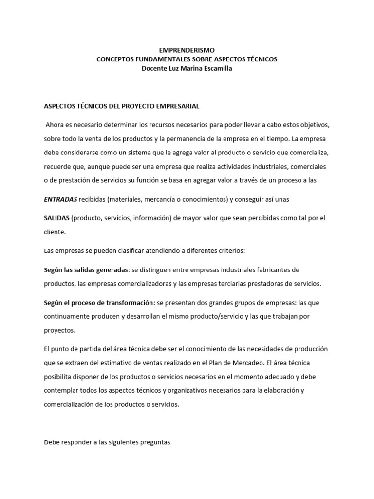 Aspectos Tecnicos-1 | PDF | Business | Marketing