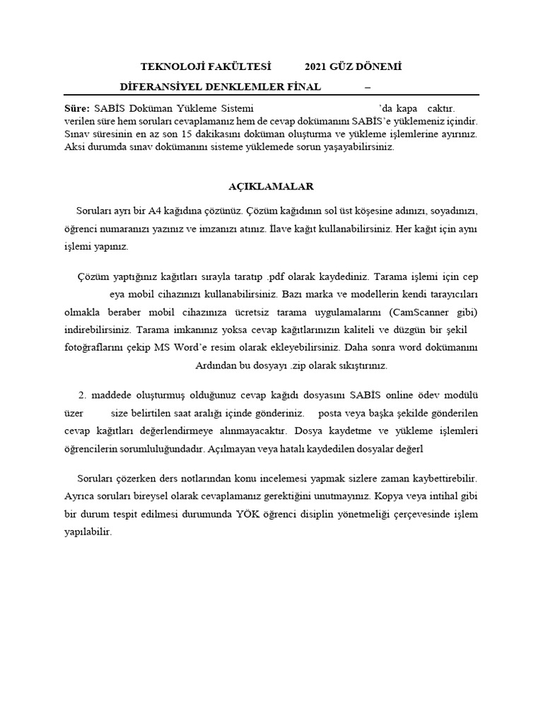 Dif Final 2020-2021 Mekatronik Bgrubu | PDF