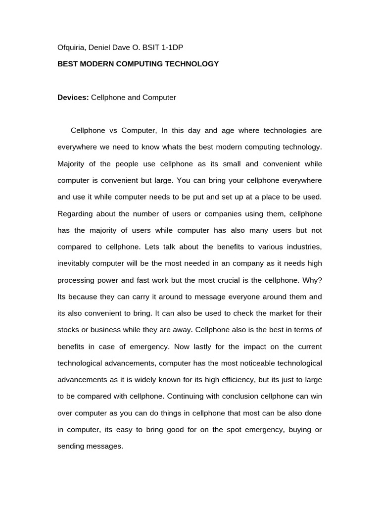 Best Modern Computing Technology | PDF