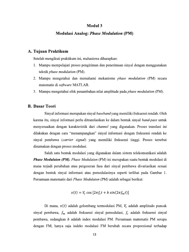 Modulasi PM | PDF