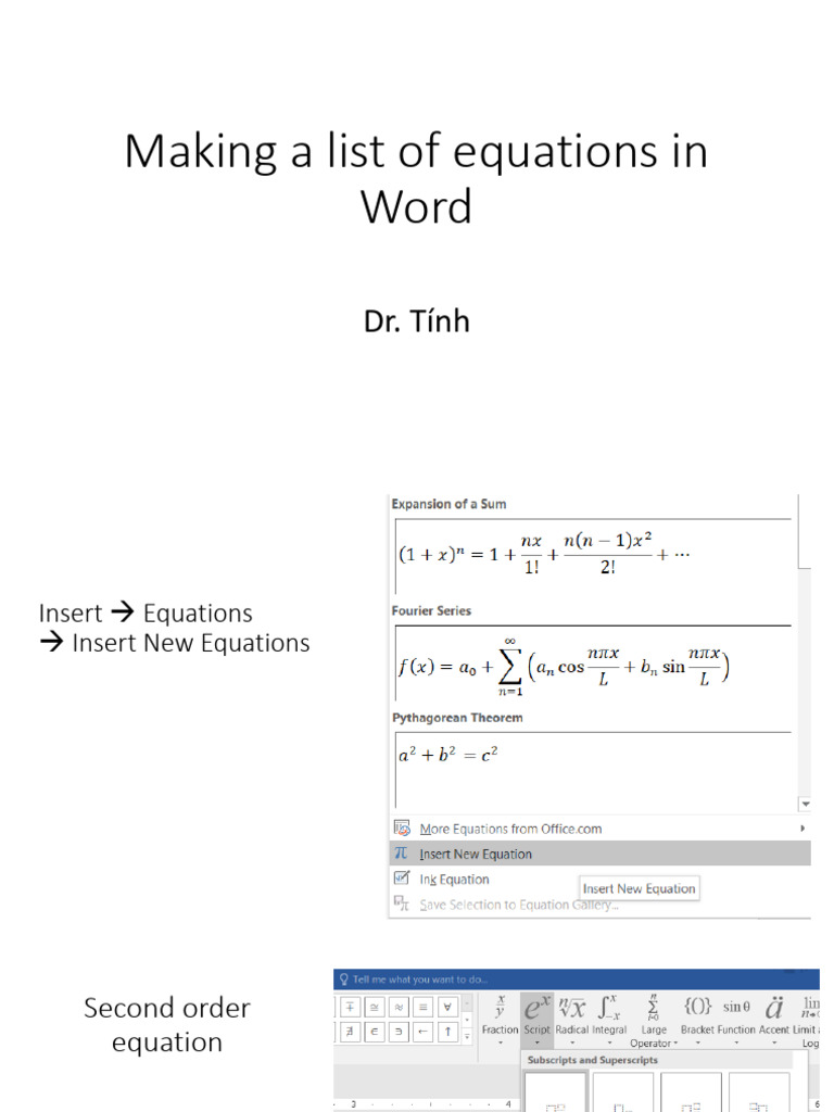 Numbering Equations in Word | PDF | Computing | Software