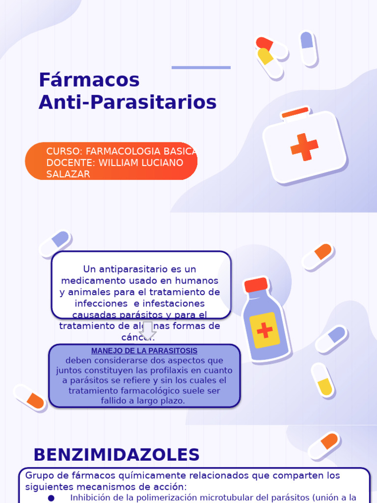 Fármacos Antiparasitarios | PDF | Farmacología | Parasitología