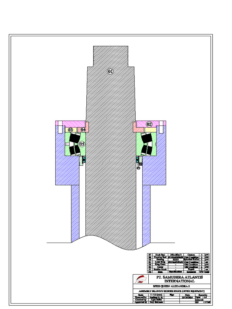 Assembly Drawing - Rudder Stock (Upper Side) | PDF