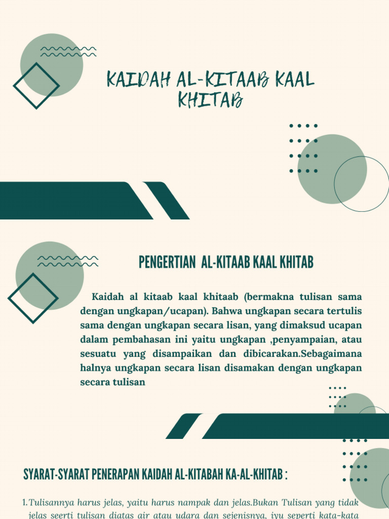 Kaidah Alkitab Kaal Kitab | PDF