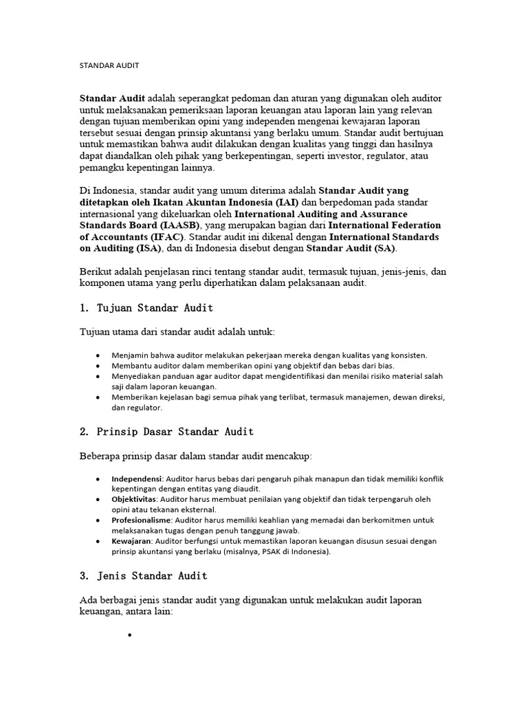 Standar Audit | PDF