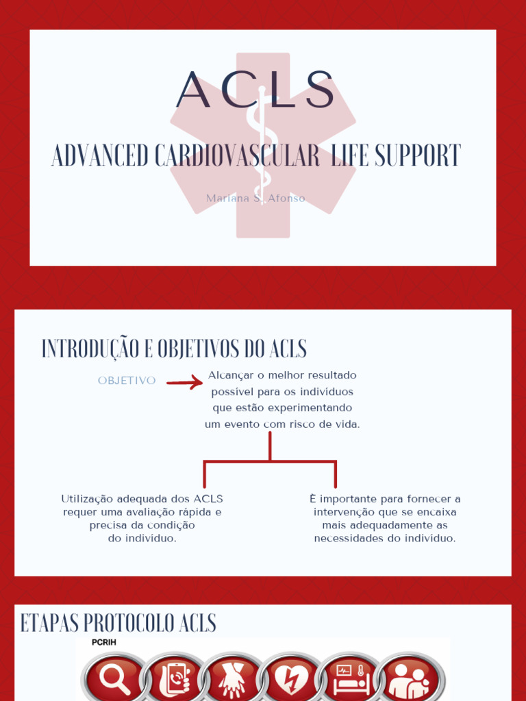AULA ACLS | PDF | Reanimação cardiopulmonar | Eletrocardiografia