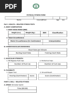 DepEd Physical Fitness Test Form | PDF