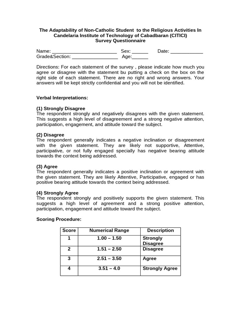 Final Survey-Questionnaire | PDF | Social Psychology | Psychology