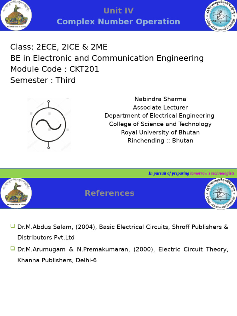 B2. Phasors and AC Circuit | PDF | Inductance | Electrical Network