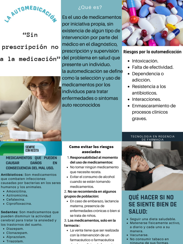 Riesgos de la Automedicación en Salud | PDF | Medicamentos con receta ...