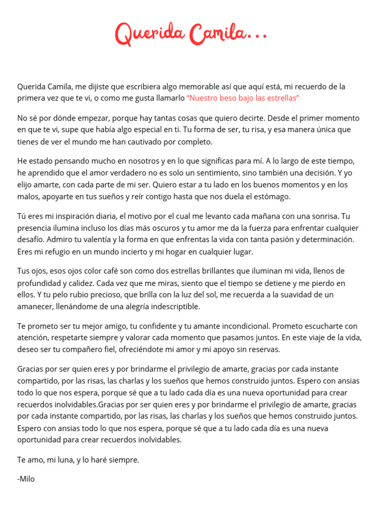 Querida Camila... | PDF