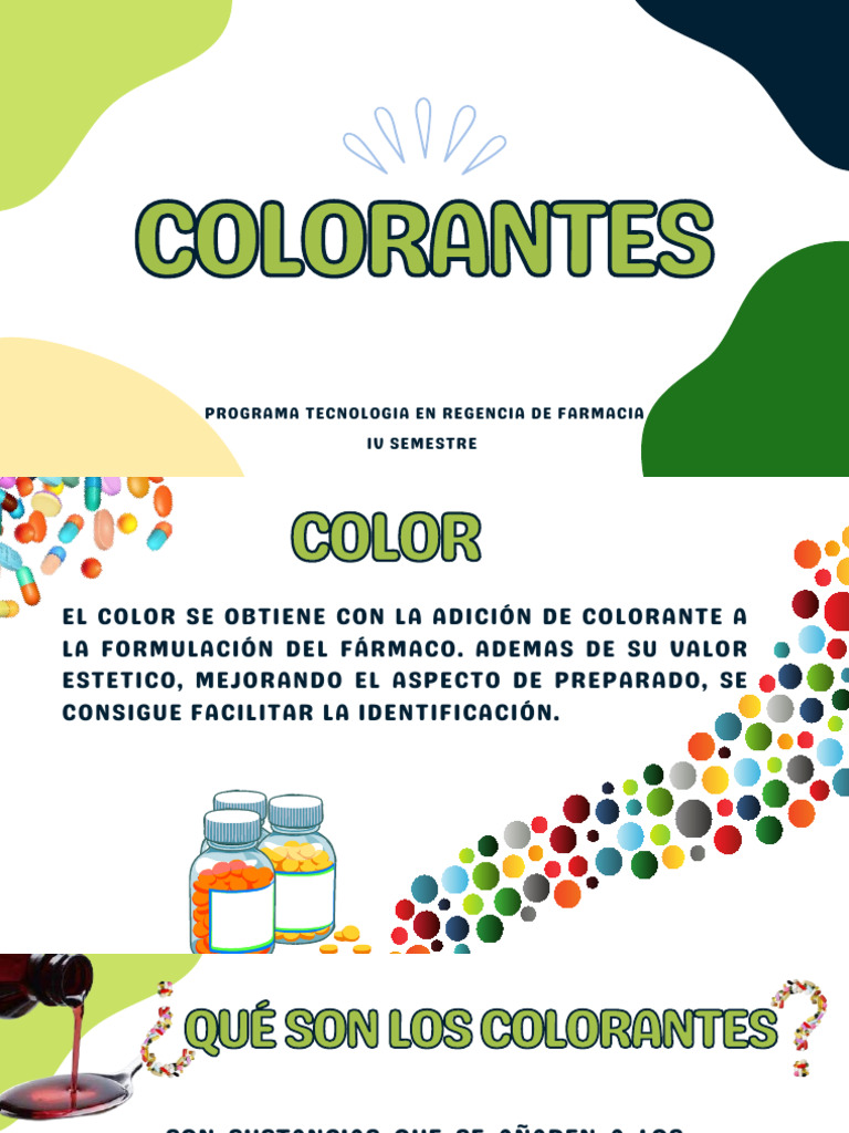COLORANTES | PDF | Medicamentos con receta | Productos cosméticos