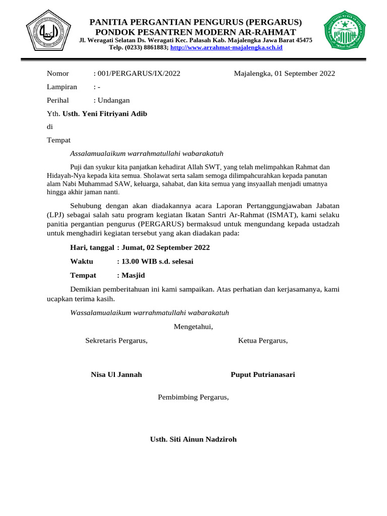 Contoh Surat Full | PDF