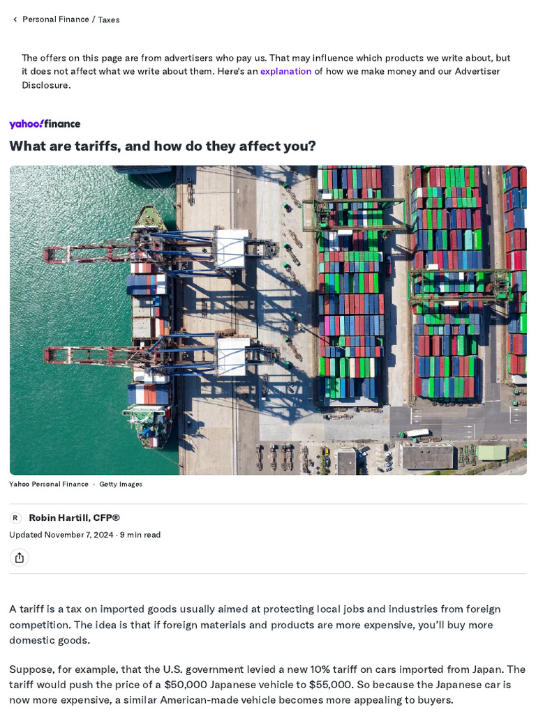 Understanding U.S. Tariffs and Their Impact | PDF | Tariff | Taxes