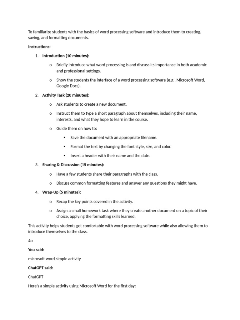 Fundamentals Activity 1st Meet | PDF | Microsoft Word | Word Processor