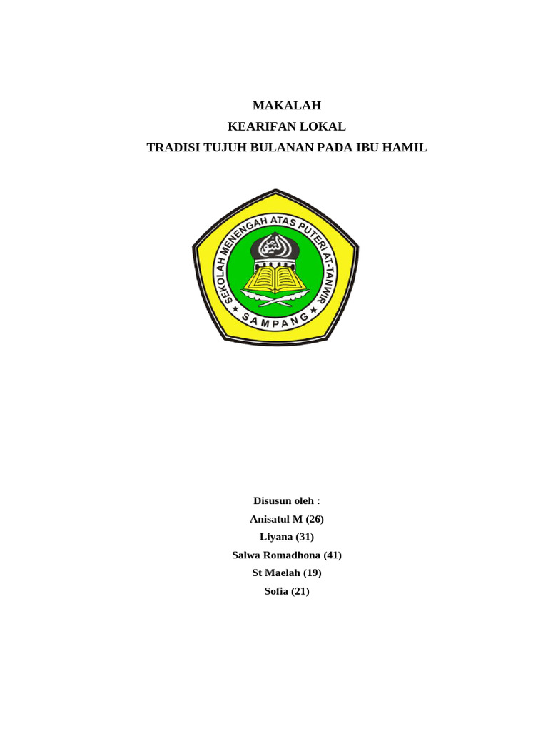 Makalah Tradisi Tujuh Bulanan Mitoni Satul | PDF