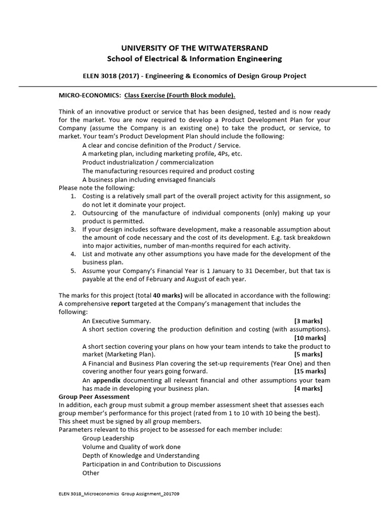 Business Plan Guidelines Wits | PDF | Business | Economies