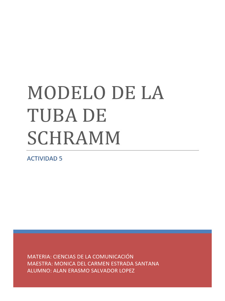 Esquema de La Tuba de Schramm Act. 4 | PDF