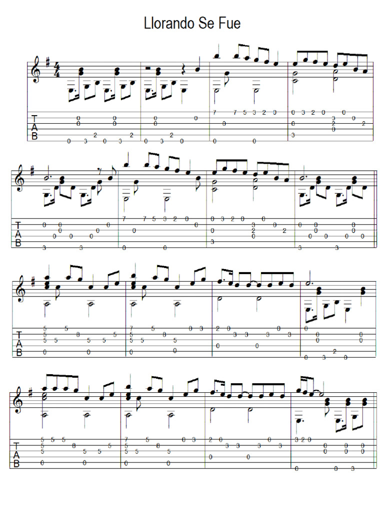 Llorando Se Fue | PDF