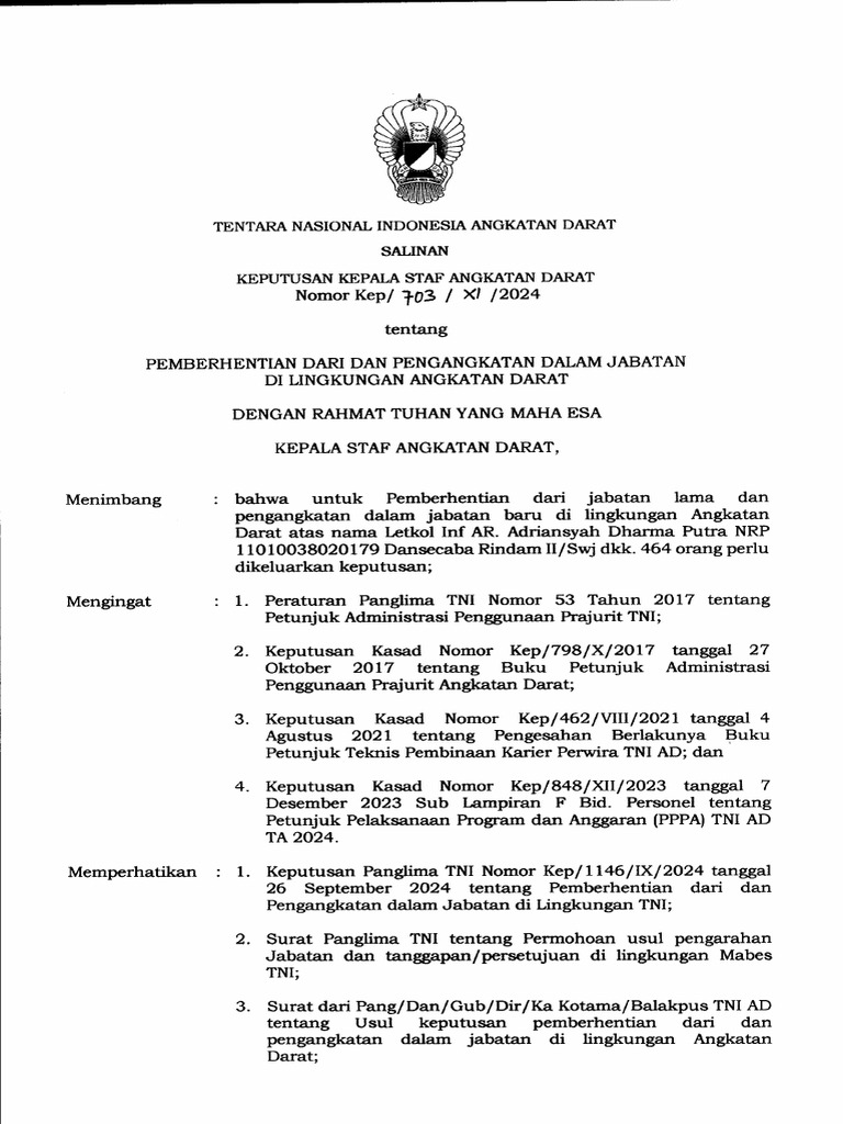 KEP 703 XI 2024 Tgl 20-11-2024 | PDF