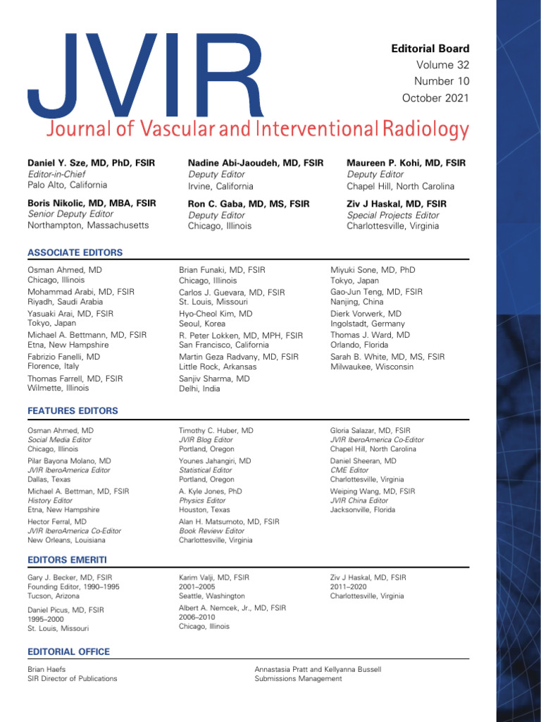 JVIR Editorial Board Overview | PDF