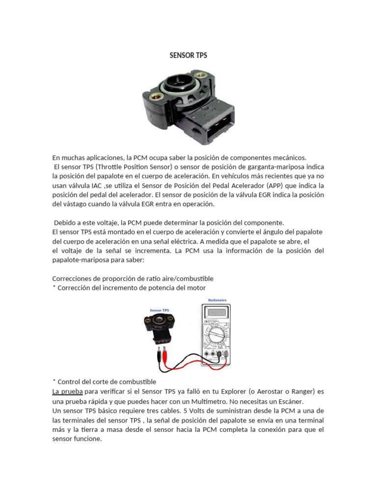 Sensor TPS | PDF | Sensor | voltaje