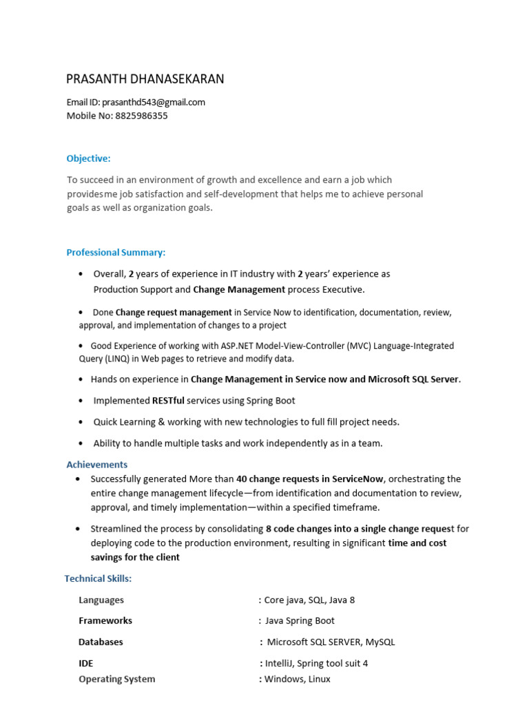Prasanth - CV | PDF | Language Integrated Query | Microsoft Sql Server
