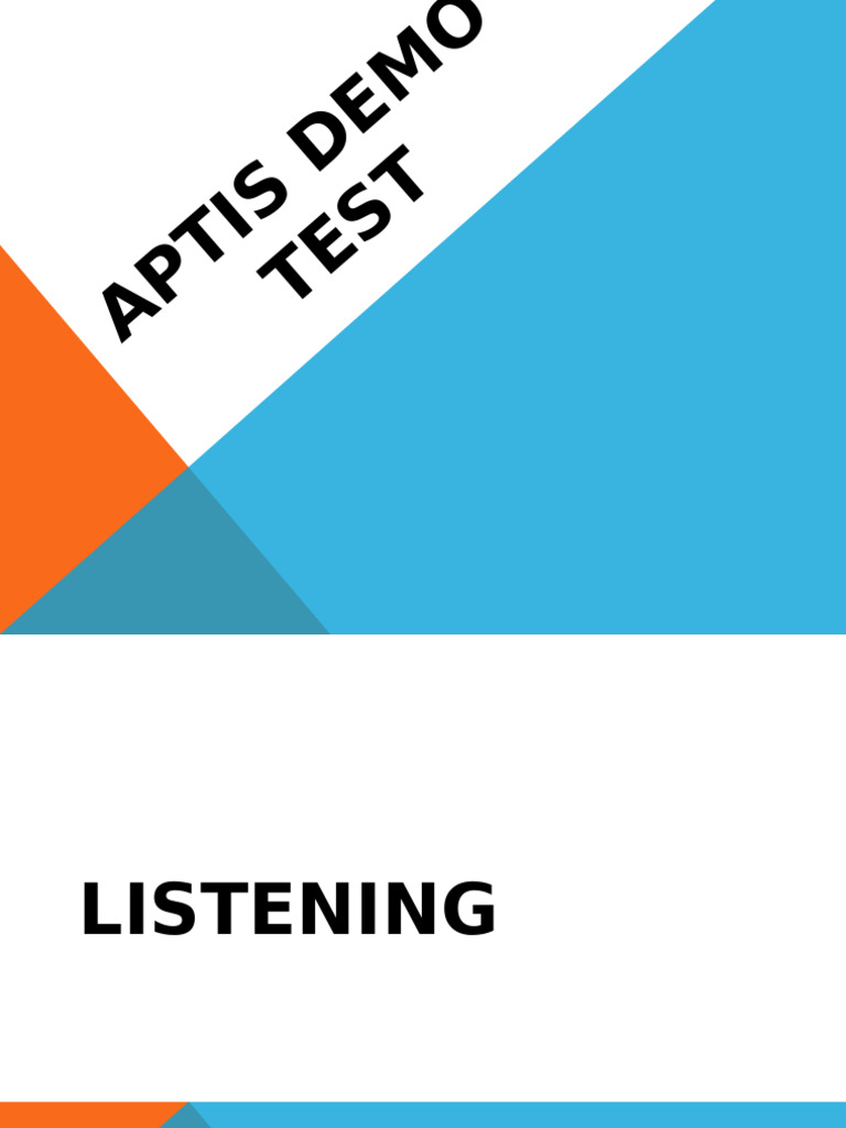 Aptis Demo Tests | PDF