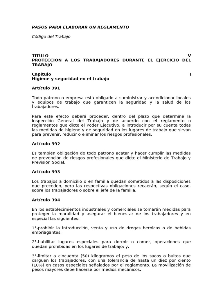 Pasos para Elaborar Un Reglamento | PDF | Daños y perjuicios | Salario