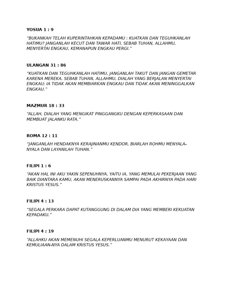 Potongan Ayat Alkitab | PDF
