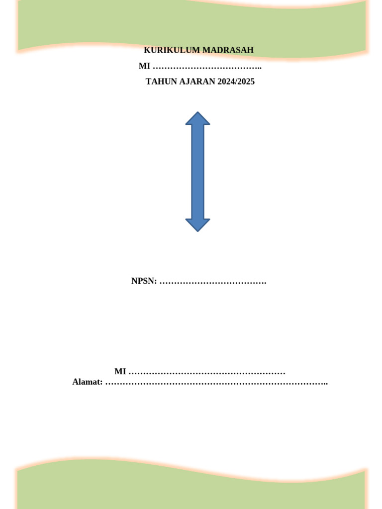 Kurikulum Madrasah Tahun 20242025 | PDF