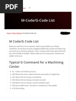 Mach3 Turn G-Code List - Helman CNC | PDF | Numerical Control | Tools