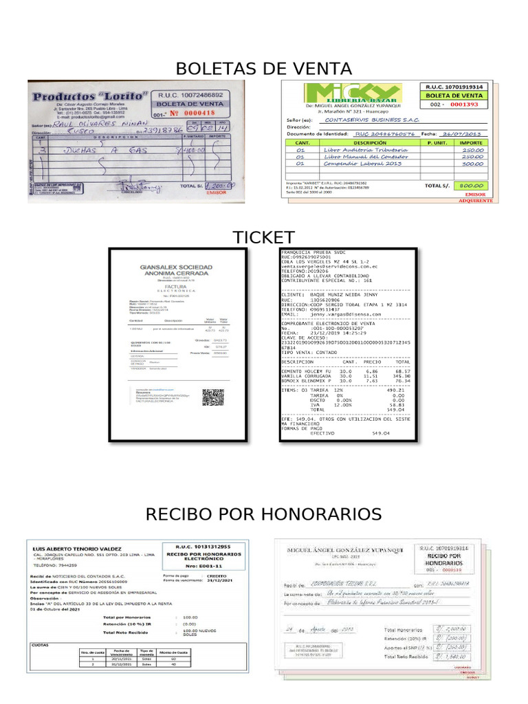 Boletas de Venta | PDF